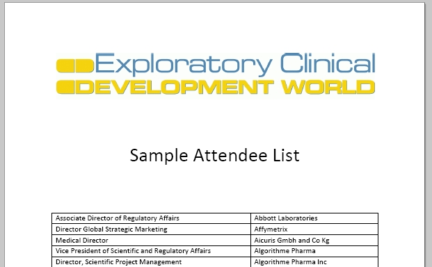 Sample Attendee List